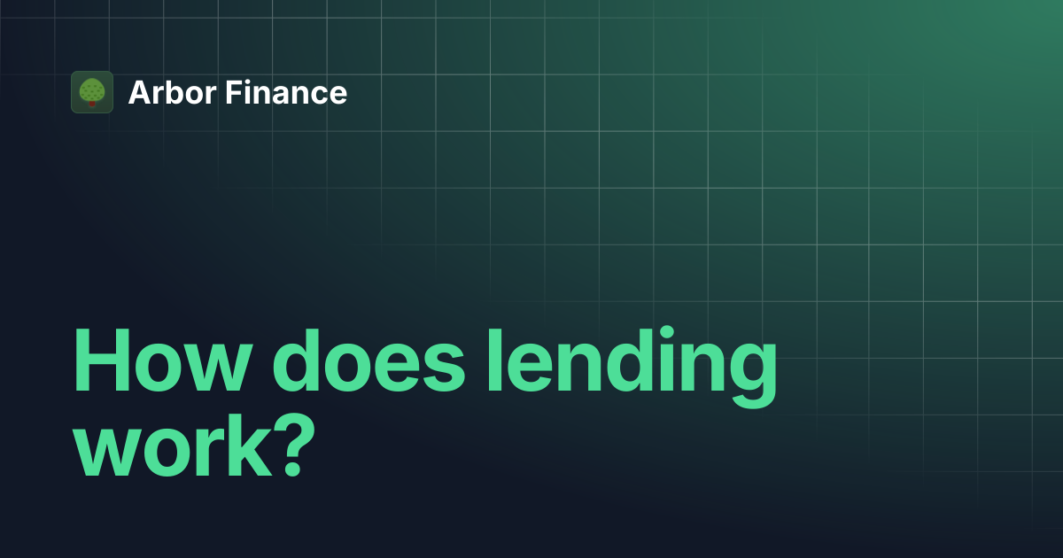 How does lending work? | Arbor Finance