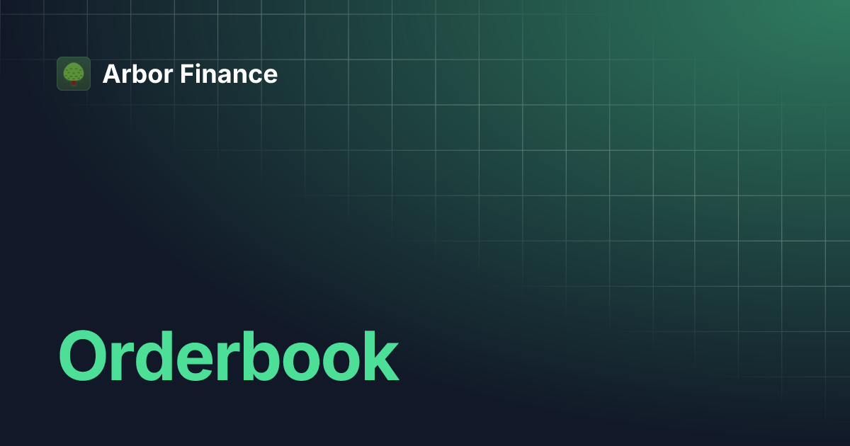 Orderbook | Arbor Finance