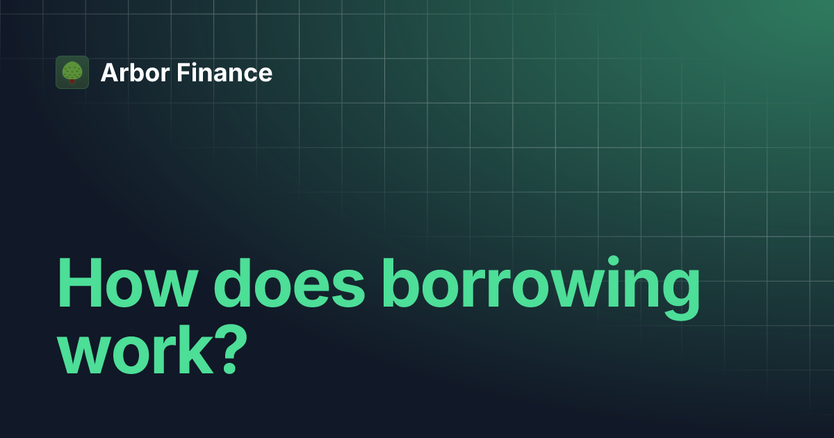 How does borrowing work? | Arbor Finance